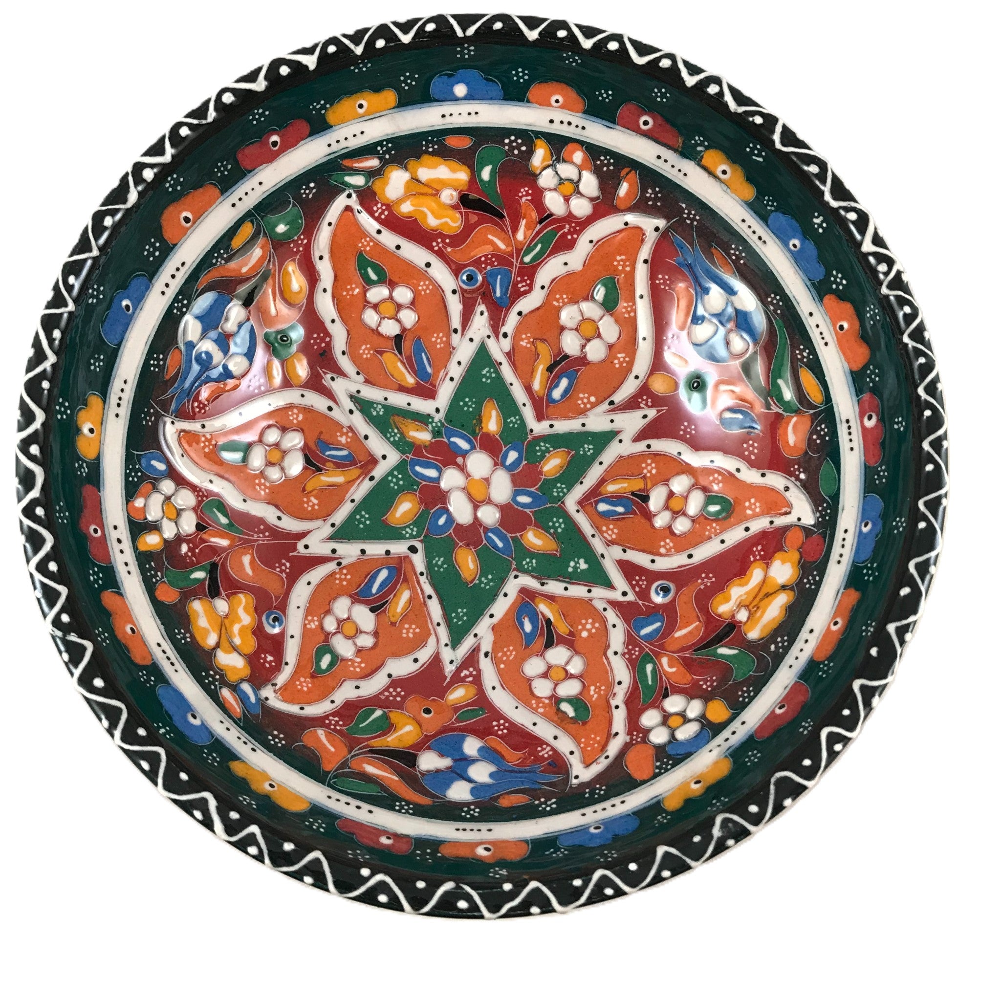 39608 - 8" ROUND CERAMIC EMBOSSED BOWL – Import Corner